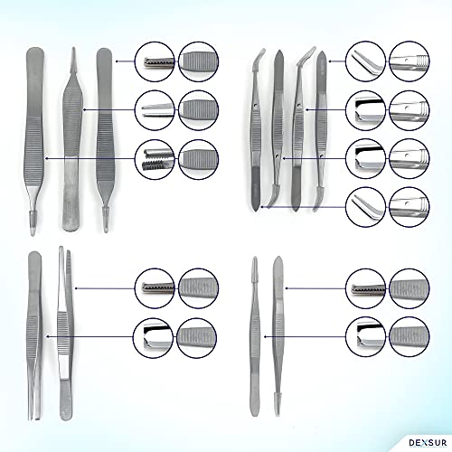 DEXSUR Professional Dissecting Kit Anatomy - 160 Piece Stainless Steel Biology Instruments Set for Medical & Veterinary Training