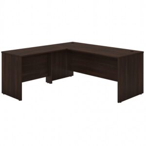 bush business furniture studio c 72w x 30d l shaped desk with 42w return in black walnut