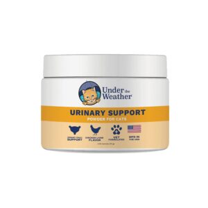 under the weather pet urinary tract support powder for cats | vet formulated natural supplements for cats and kittens | promote healthy urinary tract and immune system - 60 day supply, 120 scoops