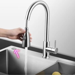 3 Pieces Brushed Stainless Steel Kitchen Faucet Hole Cover Sink Tap Hole Cover Soap Dispenser Cover（1.1 to 1.6 Inch in Diameter）