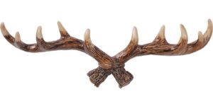 hy&gh antlers hook wall hooks/hanger，towel hooks，animal shaped hook，resin material wall home decor，deer antler holder 15.7" long, 4.7" tall and 1.57" deep 10 hooks