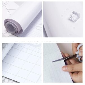 15.8"X78.7" Glossy Self-Adhesive Removable Wallpaper - White Vinyl Contact Paper for Countertops, Cabinets, Furniture