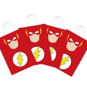 YNOUU Flash Party Bags superhero paper bags, Contains 16 pcs Paper Bags,Hero Theme Birthday Party Decorations and Supplies