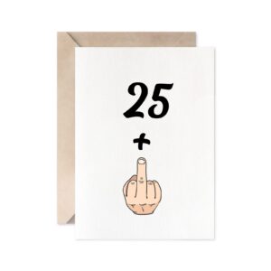 magjuche funny 26th birthday card, 25+1 women or men sweet 26 years old birthday gift joke card