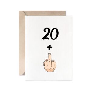 magjuche funny 21st birthday card, 20+1 women or men sweet 21 years old birthday gift joke card