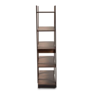 Baxton Studio Michio 5-Shelf 61-inch H Display Shelf, Walnut (168-10767-HiT)