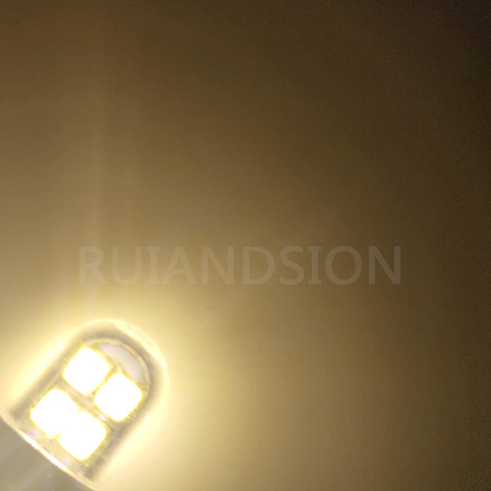 Ruiandsion E10 LED Bulb 4.5V-6V Screw Base LED Bulb 2835 8SMD Chips Yellow Upgrade for Flashlights Torch Lights (Pack of 2)