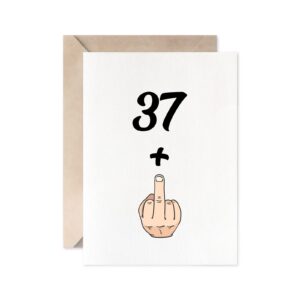 magjuche funny 38th birthday card, 37+1 women or men sweet 38 years old birthday gift joke card