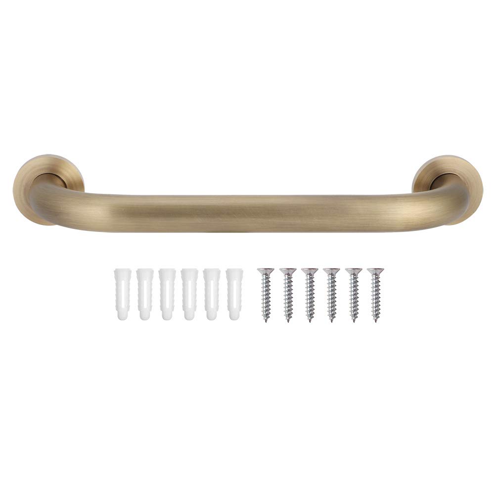 Bathtub Hand Bar, Shower Grab Bars Bearing 60kg / 132.3lb Antique Brass 30cm Brushed Surface Light Luxury Style for Kitchen for Bathroom for Bathtub