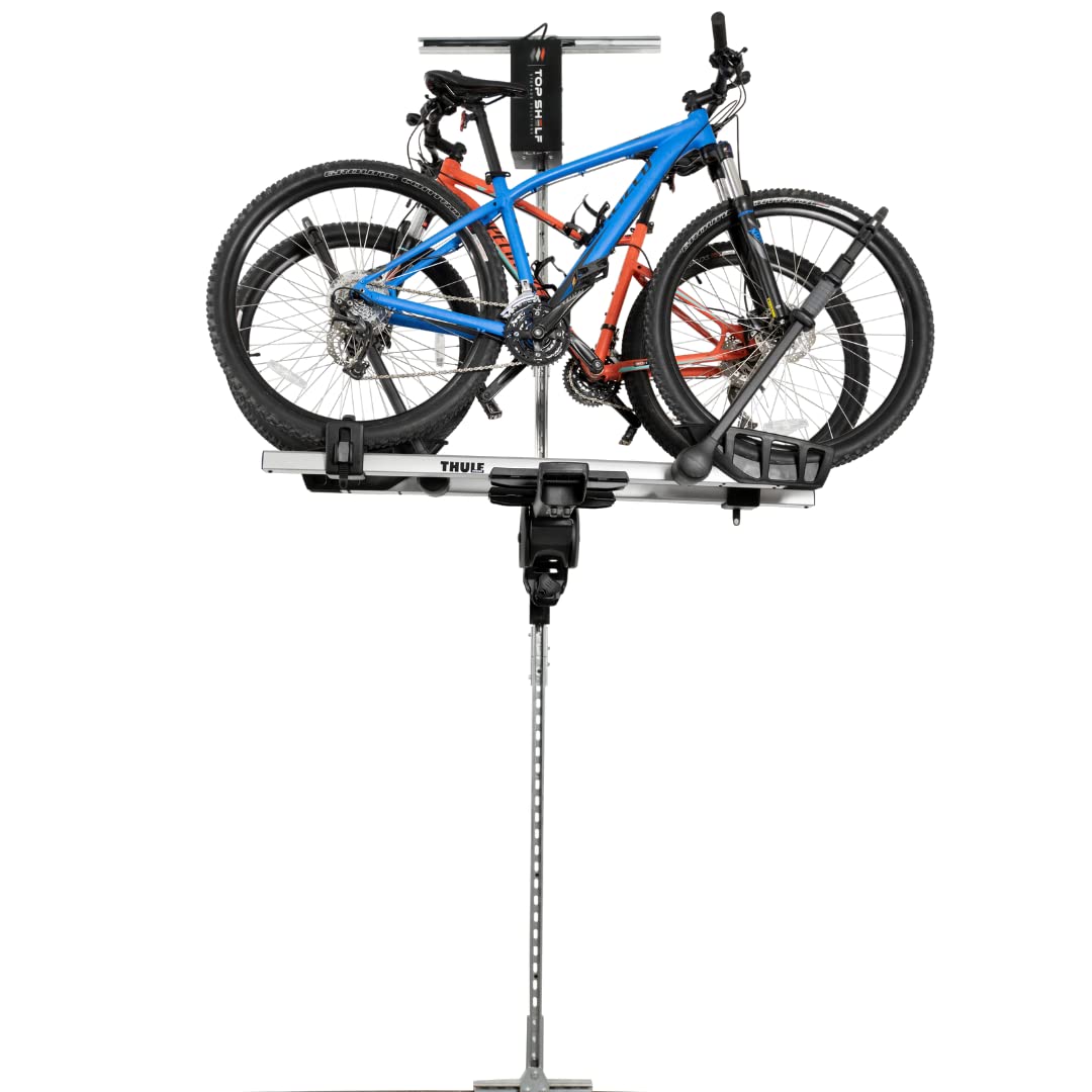 TOP SHELF Motorized Overhead Garage Storage System - Electric Lift Storage Rack Compatible with 2” Hitch-Mounted Attachments - Cargo Carrier, Kayak & SUP Storage, Bike Storage The Lift 400-12ft