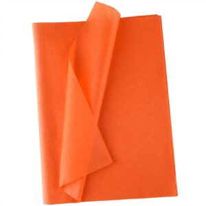 miahart 60 sheets orange tissue paper for gift wrapping halloween tissue paper bulk for packaging floral birthday christmas halloween diy crafts pompoms