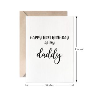 MAGJUCHE Happy First Birthday As My Daddy Card, New Dad Car, Father’s First Birthday As Dad Card