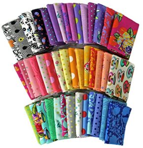 10 fat quarters - tula pink free spirit assorted floral flowers animals geometric classic quality quilters cotton fabrics fat quarter bundles pre-cuts m222.16