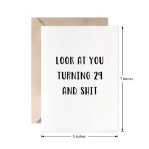 MAGJUCHE 29th Birthday Card Funny For Men or Women, Turning 29 Birthday Card For Son, Daughter Or Friend