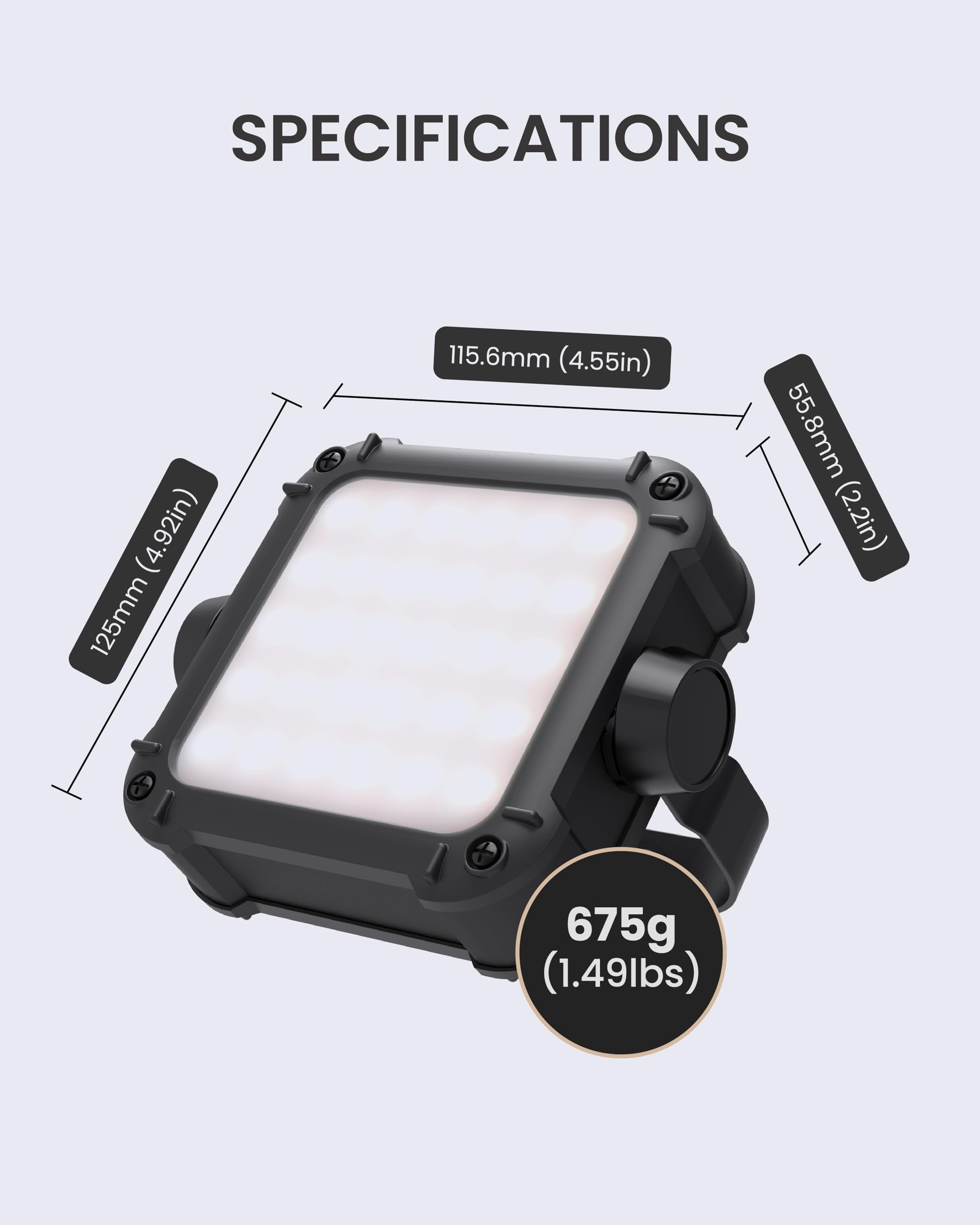 CLAYMORE Ultra2 3.0 (X-Large) - Outdoor Rechargeable LED Light for Camping, Tent, Backpacking, Emergency and Industrial Use. Waterproof, Portable Lantern with USB-C, Up to 80 Hours Battery Life.