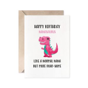 magjuche dinosaur card for awesome nana, funny nana birthday card, happy birthday nanasaurus