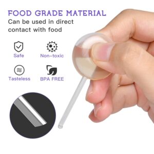 300 Pieces 4ml Cupcake Pipettes, Food Grade Plastic Disposable Pipettes Mini Liquid Injector (300-B)