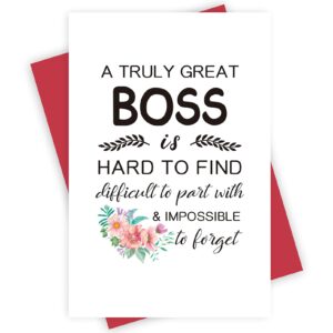 alzombi special boss birthday card, sweet appreciation greeting card for boss, retirement gift for boss friend