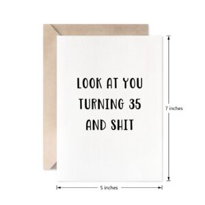 MAGJUCHE 35th Birthday Card Funny For Men or Women, Turning 35 Birthday Card For Son, Daughter Or Friend