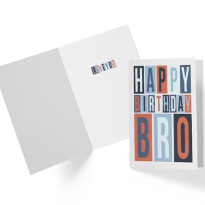 Karto Sweet and Funny Birthday Card for Brother, Large 5.5 x 8.5 Greeting Card, Brother Birthday Card from Sister