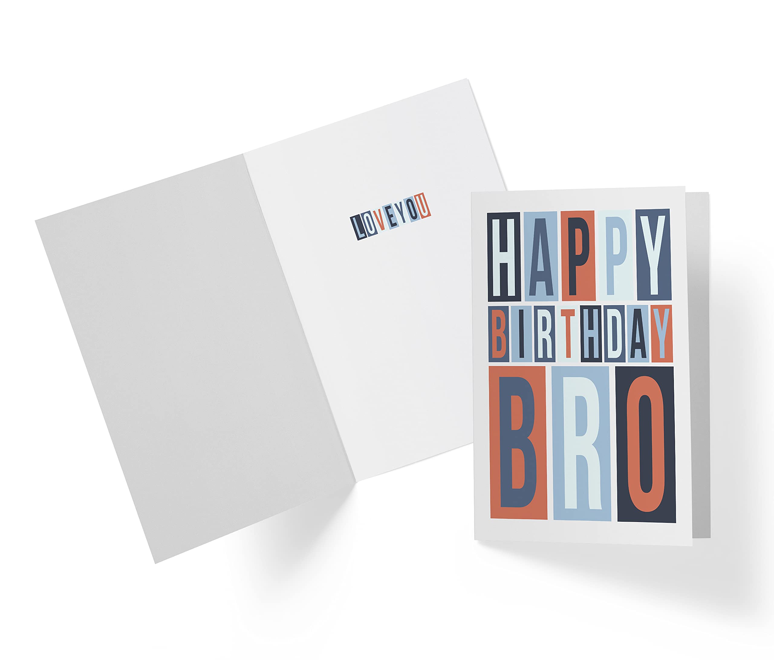 Karto Sweet and Funny Birthday Card for Brother, Large 5.5 x 8.5 Greeting Card, Brother Birthday Card from Sister