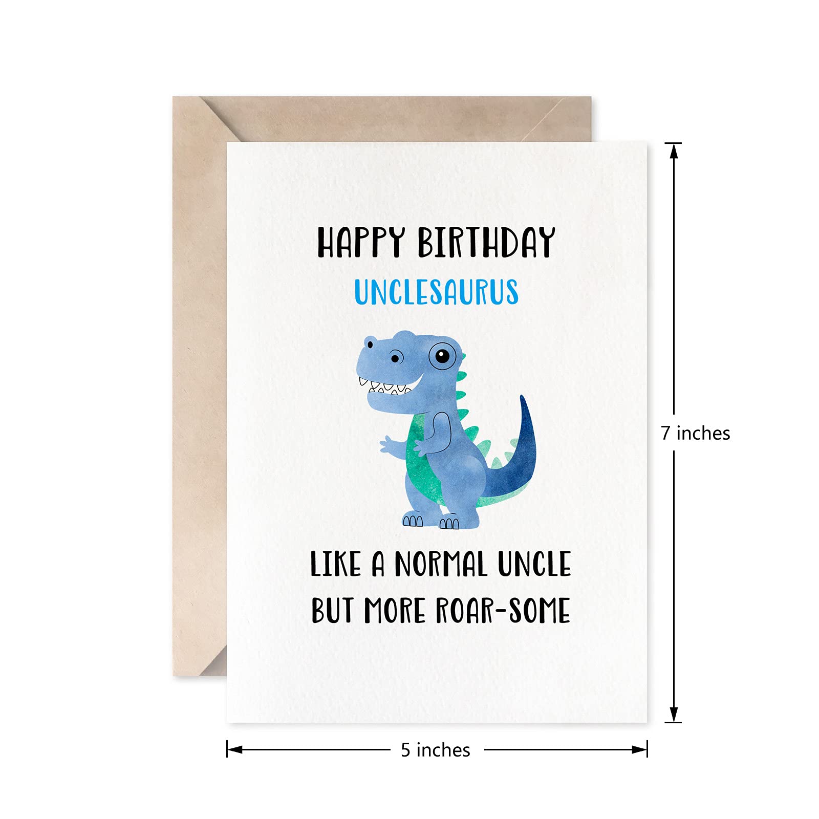 MAGJUCHE Dinosaur Card For Awesome Uncle, Funny Uncle Birthday Card, Happy Birthday Unclesaurus