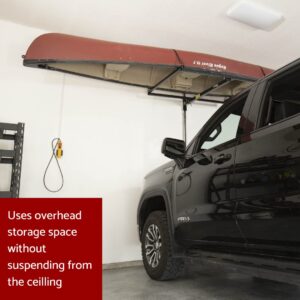 TOP SHELF Motorized Overhead Garage Storage System - Electric Lift Storage Rack Compatible with 2” Hitch-Mounted Attachments - Cargo Carrier, Kayak & SUP Storage, Bike Storage The Lift 400-12ft