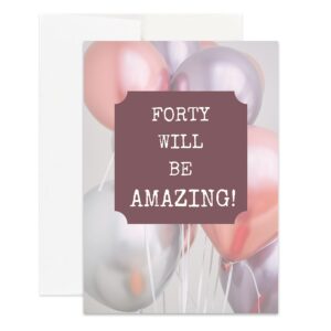 christian 40th birthday card, happy birthday card for 40th christian birthday (single card)