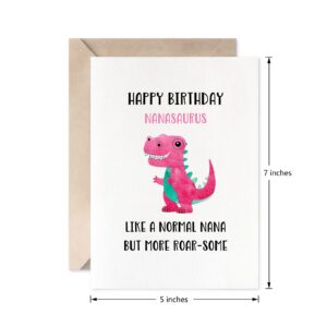 MAGJUCHE Dinosaur Card For Awesome Nana, Funny Nana Birthday Card, Happy Birthday Nanasaurus