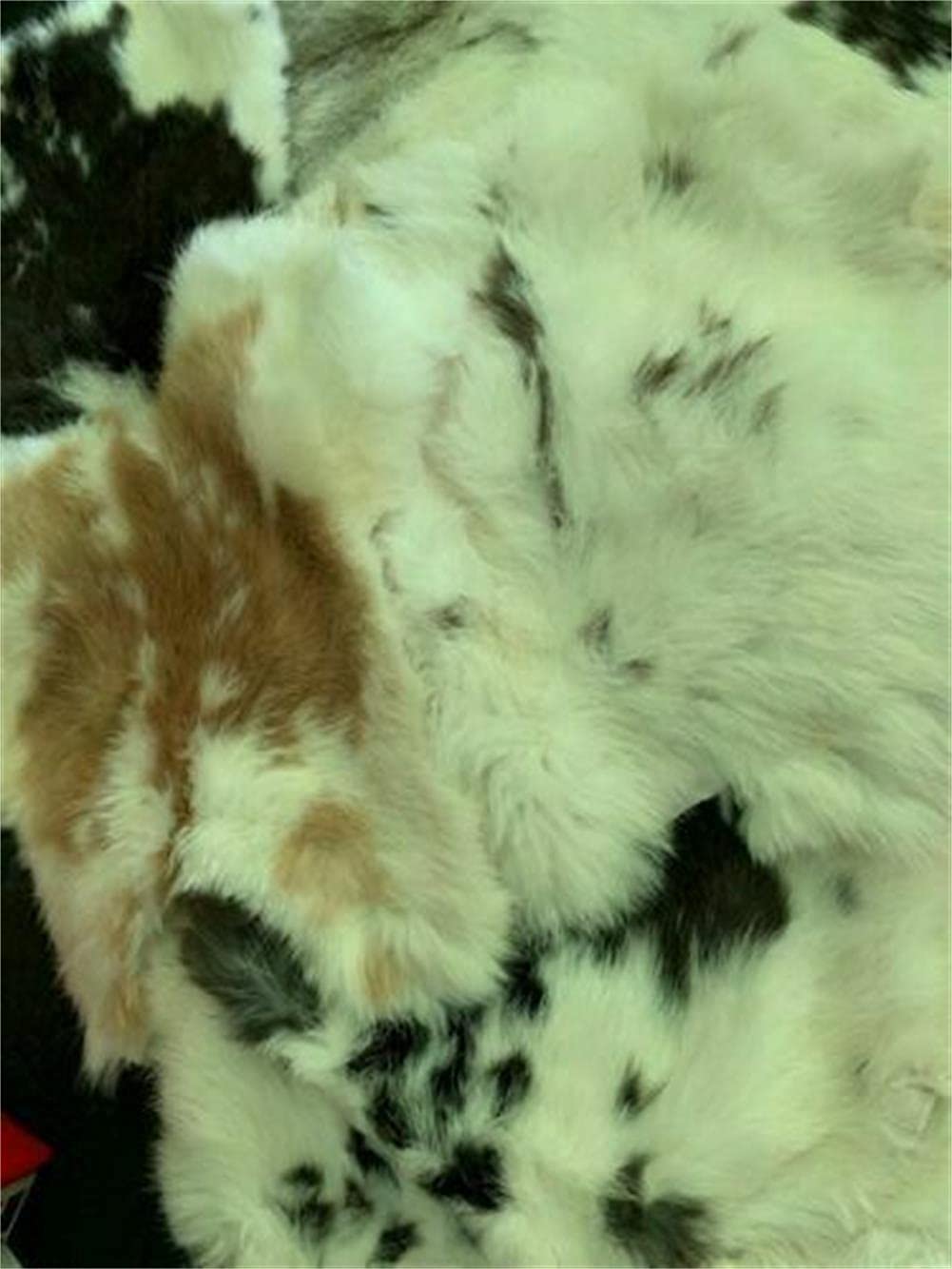 ZSCYD-yingda1992 5pcs Assorted Bulk Craft Grade Natural Rabbit Skins Real Quality Rabbit Pelts Perfect for Decoration, Cat/Dog Toys, Sewing, or Crafting Fur Hide 10" by 14"