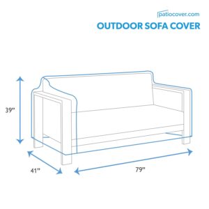 Patio Large Waterproof - Outdoor Patio Sofa Cover Washable - Heavy Duty Furniture 41X79X39 Inch Couch Cover Sofa