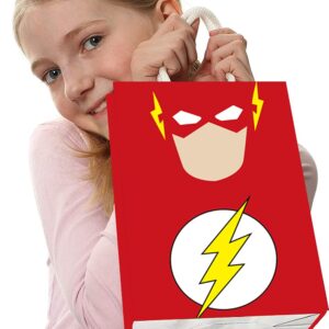 YNOUU Flash Party Bags superhero paper bags, Contains 16 pcs Paper Bags,Hero Theme Birthday Party Decorations and Supplies