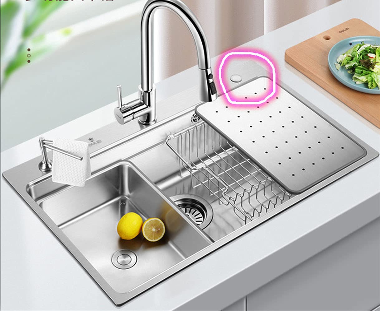 3 Pieces Brushed Stainless Steel Kitchen Faucet Hole Cover Sink Tap Hole Cover Soap Dispenser Cover（1.1 to 1.6 Inch in Diameter）