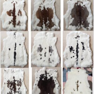 ZSCYD-yingda1992 5pcs Assorted Bulk Craft Grade Natural Rabbit Skins Real Quality Rabbit Pelts Perfect for Decoration, Cat/Dog Toys, Sewing, or Crafting Fur Hide 10" by 14"