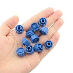 ITROLLE Syringe Luer Lock Cap 100PCS Blue No Needle Luer Lock Caps for Feeding Tubes Lab Supplies