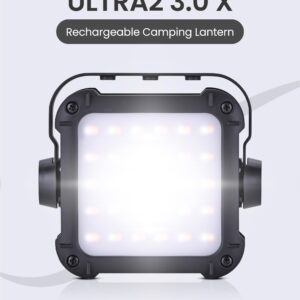 CLAYMORE Ultra2 3.0 (X-Large) - Outdoor Rechargeable LED Light for Camping, Tent, Backpacking, Emergency and Industrial Use. Waterproof, Portable Lantern with USB-C, Up to 80 Hours Battery Life.