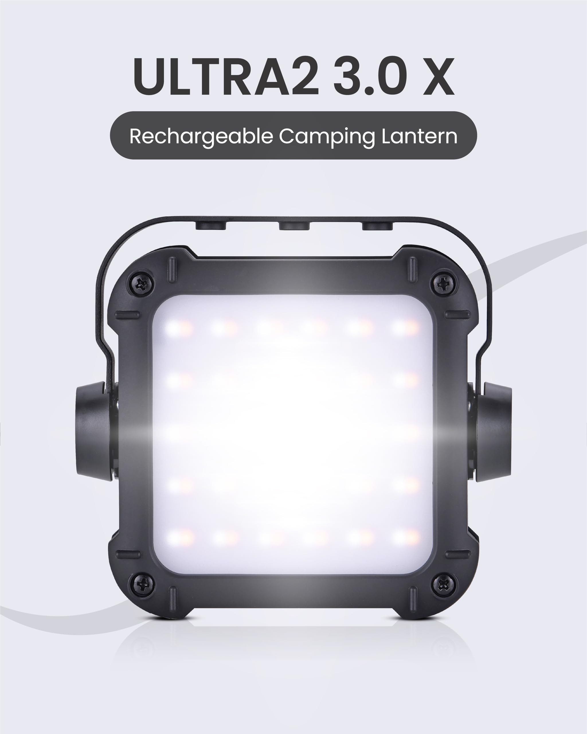 CLAYMORE Ultra2 3.0 (X-Large) - Outdoor Rechargeable LED Light for Camping, Tent, Backpacking, Emergency and Industrial Use. Waterproof, Portable Lantern with USB-C, Up to 80 Hours Battery Life.