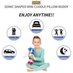 Franco Kids Bedding Super Soft Plush Mini Cuddle Pillow Buddy, One Size, Sonic The Hedgehog