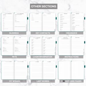 Clever Fox End of Life Planner – Final Arrangements Organizer for Beneficiary, Will Preparation, Last Wishes & Funeral Planning, A5 (Dark Teal)