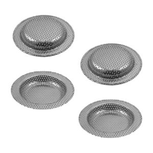 yinpecly 110x80mm dia kitchen sink strainer stainless steel mesh drain stopper, perfect for kitchen sink, bathroom bathtub, floor drain, balcony drain hole, all-hole 4pcs