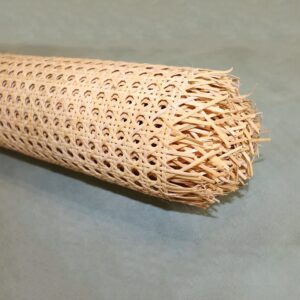 CLAYNIX 24" Width Rattan Webbing for Caning Projects Natural Pre - Woven Open Mesh Cane - Cane Webbing Sheet (2 FEET)