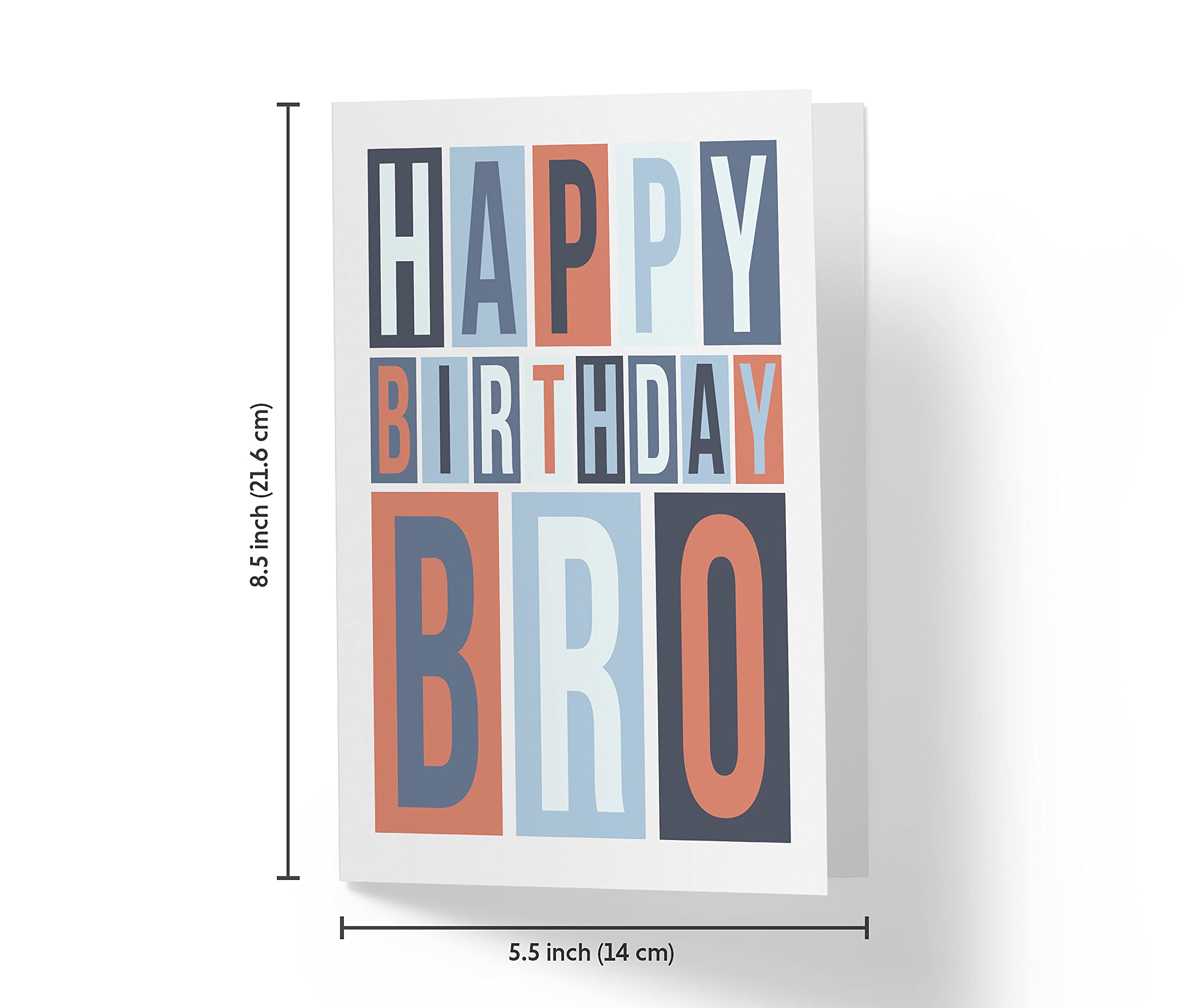 Karto Sweet and Funny Birthday Card for Brother, Large 5.5 x 8.5 Greeting Card, Brother Birthday Card from Sister