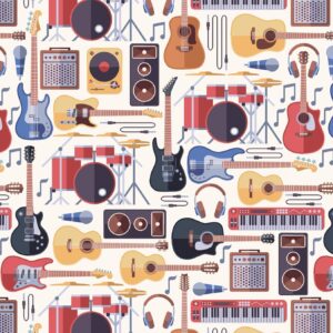 Stesha Party Musical Gift Wrap, Music Present Wrapping Paper - 30 x 20 Inch (3 Sheets)