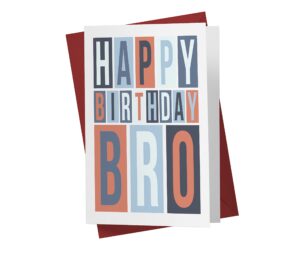 karto sweet and funny birthday card for brother, large 5.5 x 8.5 greeting card, brother birthday card from sister