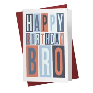 Karto Sweet and Funny Birthday Card for Brother, Large 5.5 x 8.5 Greeting Card, Brother Birthday Card from Sister