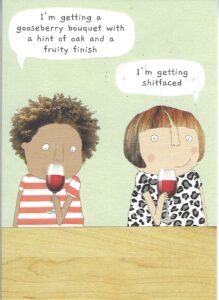 calypso funny birthday card - wine tasting - rosie made a thing