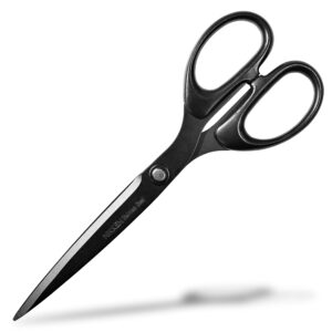 Seki Japan Japanese Multipurpose Scissors, 7.3 inch Fluorine Coating Stainless Steel Blade Office Shears for Cutting Paper Craft Fabric Photos