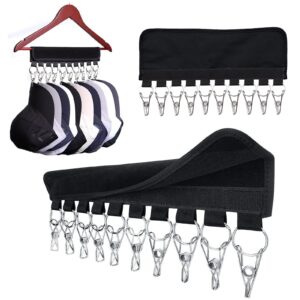 ipstyle hat organizer holder hat rack for hanger hat storage, 10 large holder clips to hang baseball ball caps, winter beanie, glove, clothes, socks, fit all size hangers 2 pack