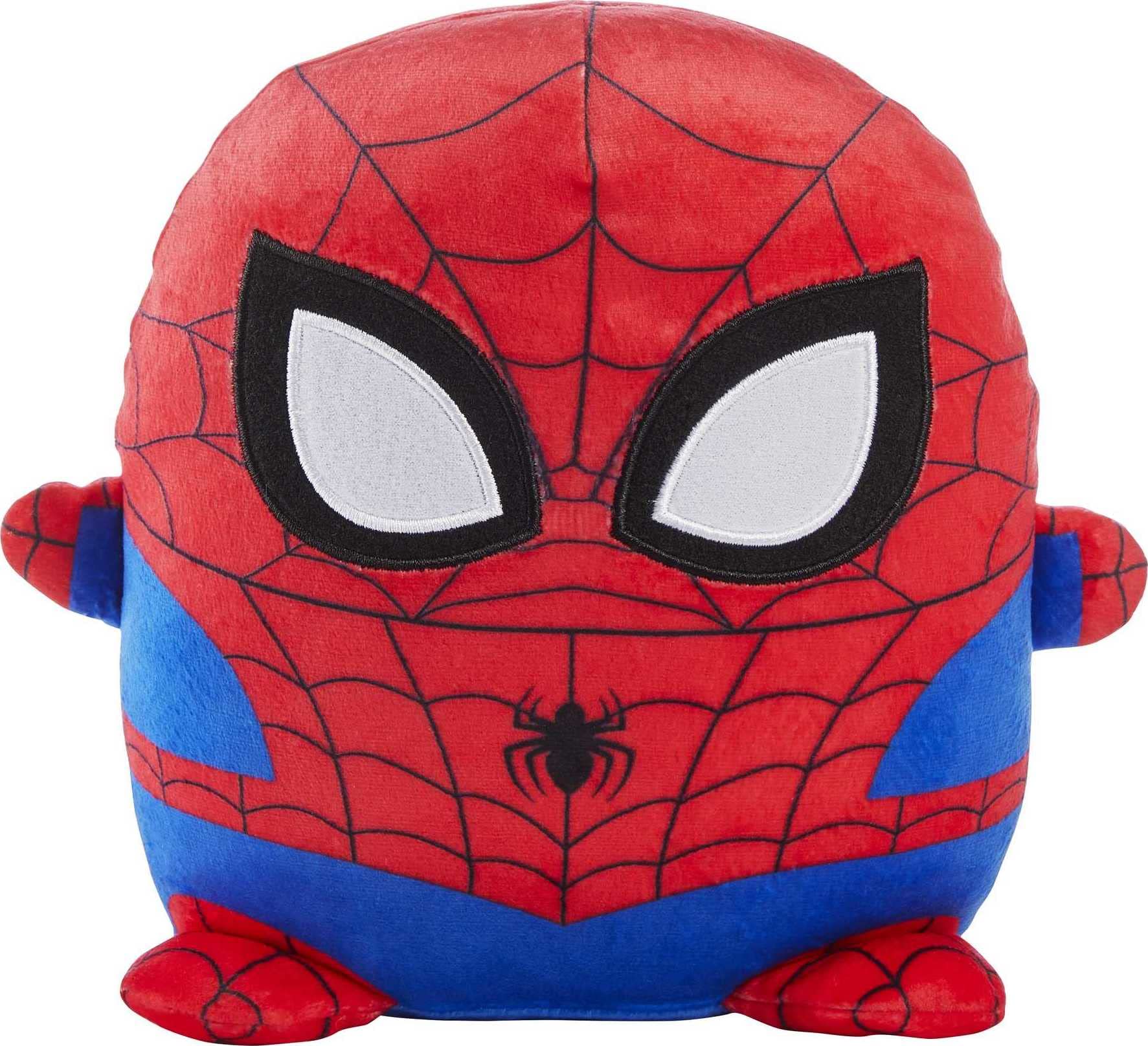 Marvel Cuutopia 10-inch Spider-Man Plush Character, Super Hero Soft Rounded Pillow Doll, Collectible Gift for Kids & Fans Ages 3 Years Old & Up