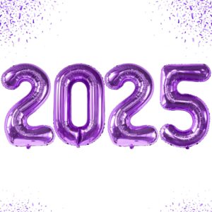 katchon, huge purple 2025 balloons new year - 42 inch | 2025 purple balloons | happy new year decorations 2025 | 2025 balloon numbers | new years eve party supplies 2025 | senior night decorations